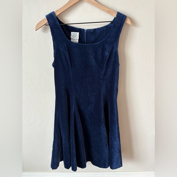 Laura Ashley | Dresses | Laura Ashley Midnight Blue Velvet Dress | Poshmark
